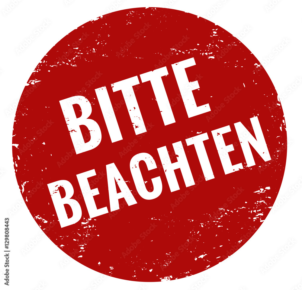 Bitte beachten Stempel rot Stock Vector | Adobe Stock