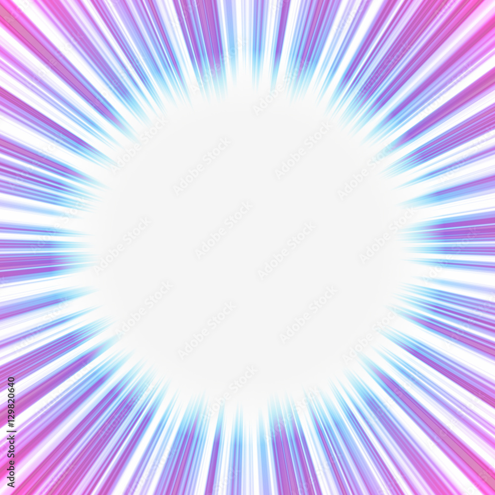 Comic book color radial lines background, manga speed frame, digital ...