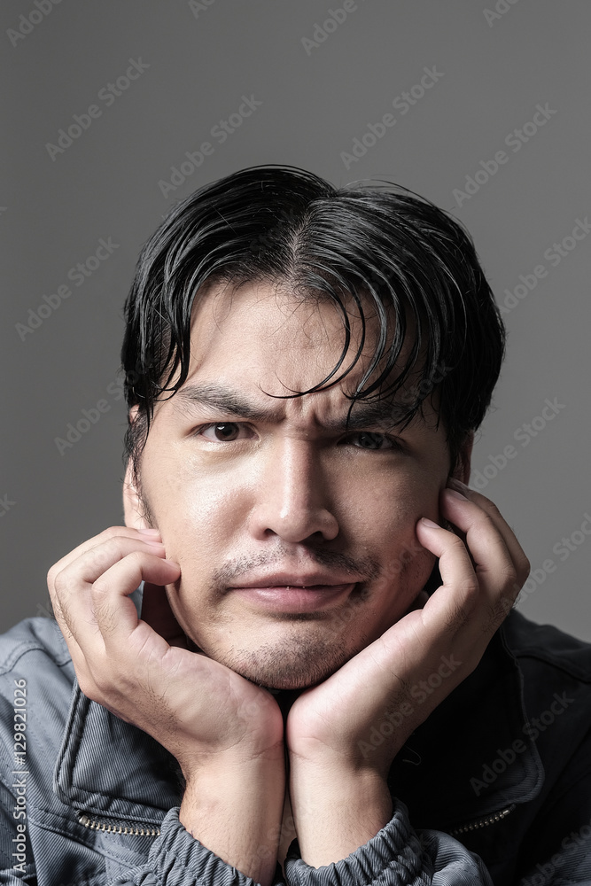 Portrait of Asian man in the jacket - Head shot Stock Photo | Adobe Stock