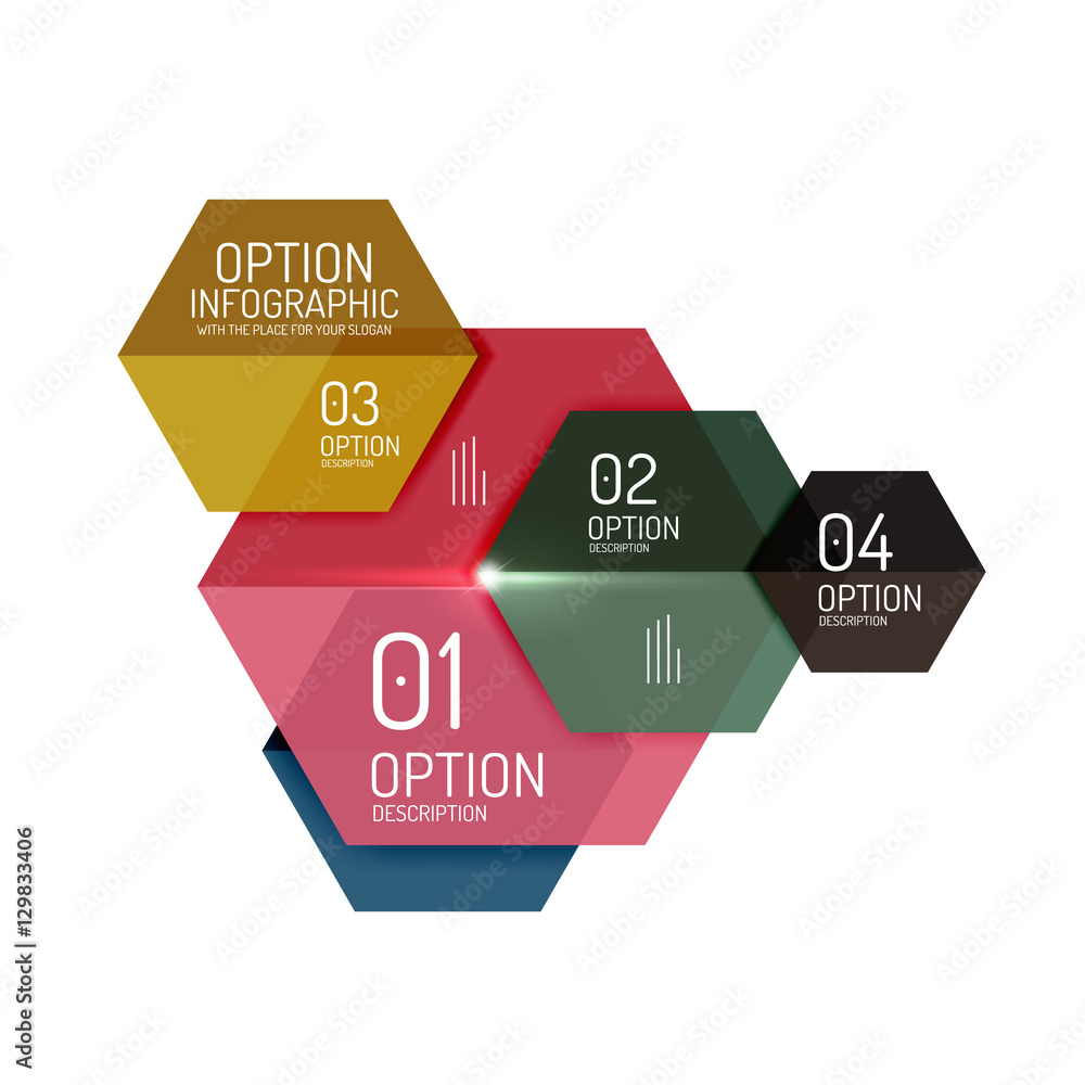 Hexagone infographic diagram templates Stock Vector | Adobe Stock
