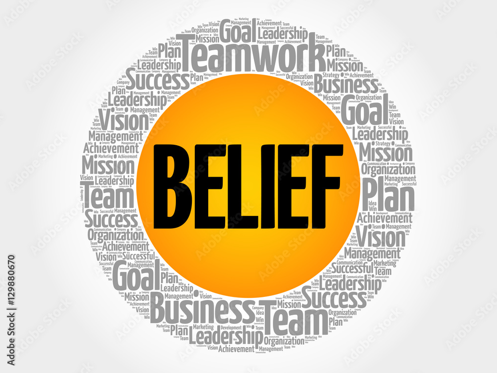 BELIEF word cloud collage, business concept background Stock Vector ...
