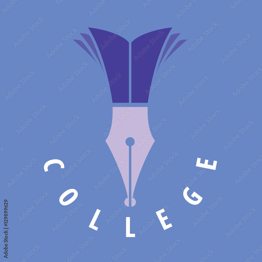vector logo college Stock Vector | Adobe Stock