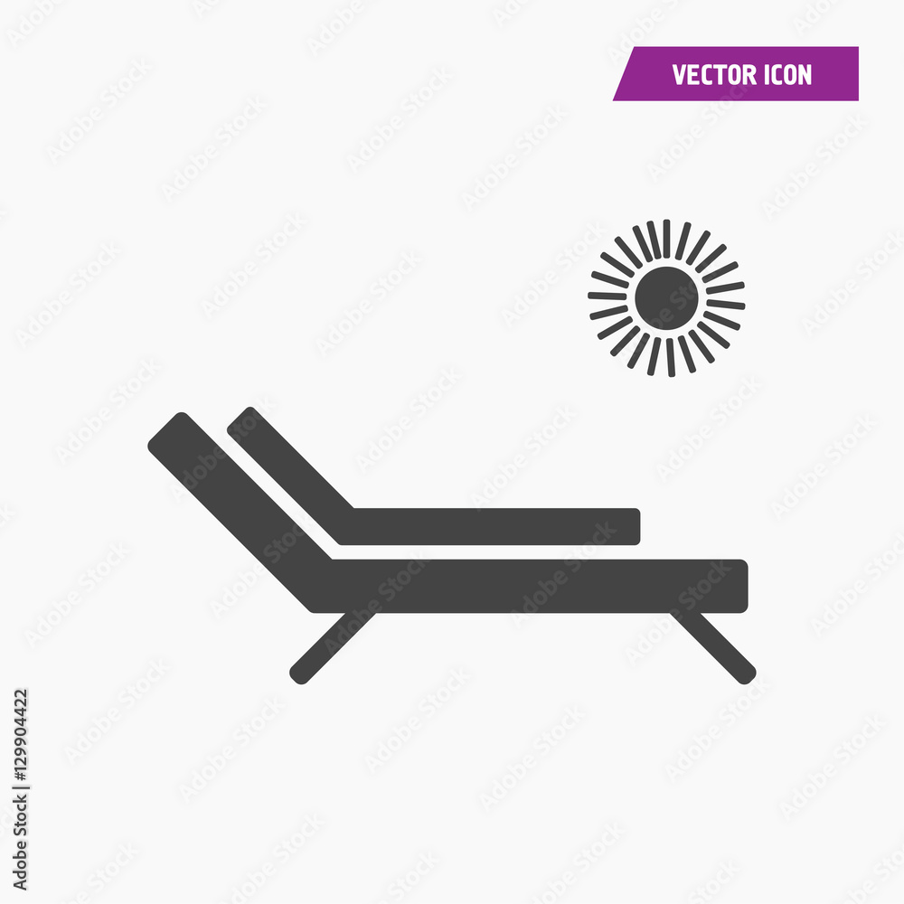 Sunbed icon illustration isolated vector sign symbol. Stock Vector ...