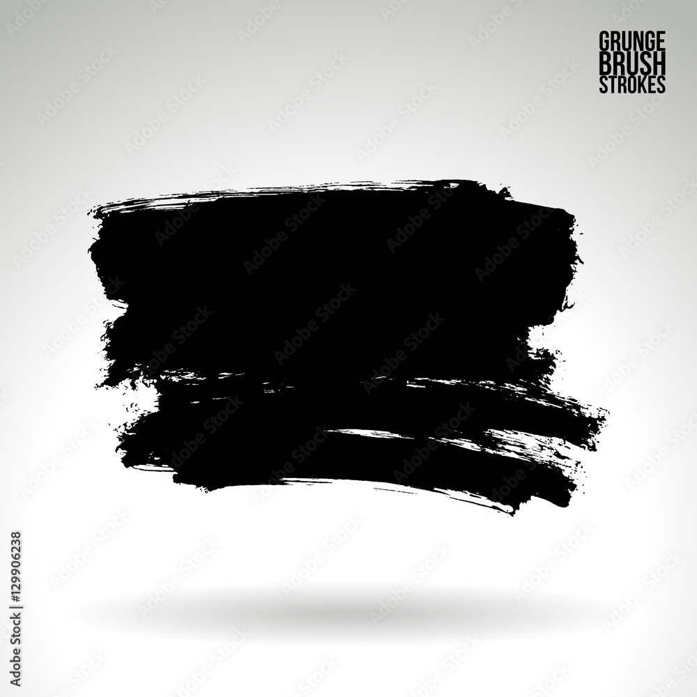 Brush stroke and texture. Vector design. Underline and border. Stock ...