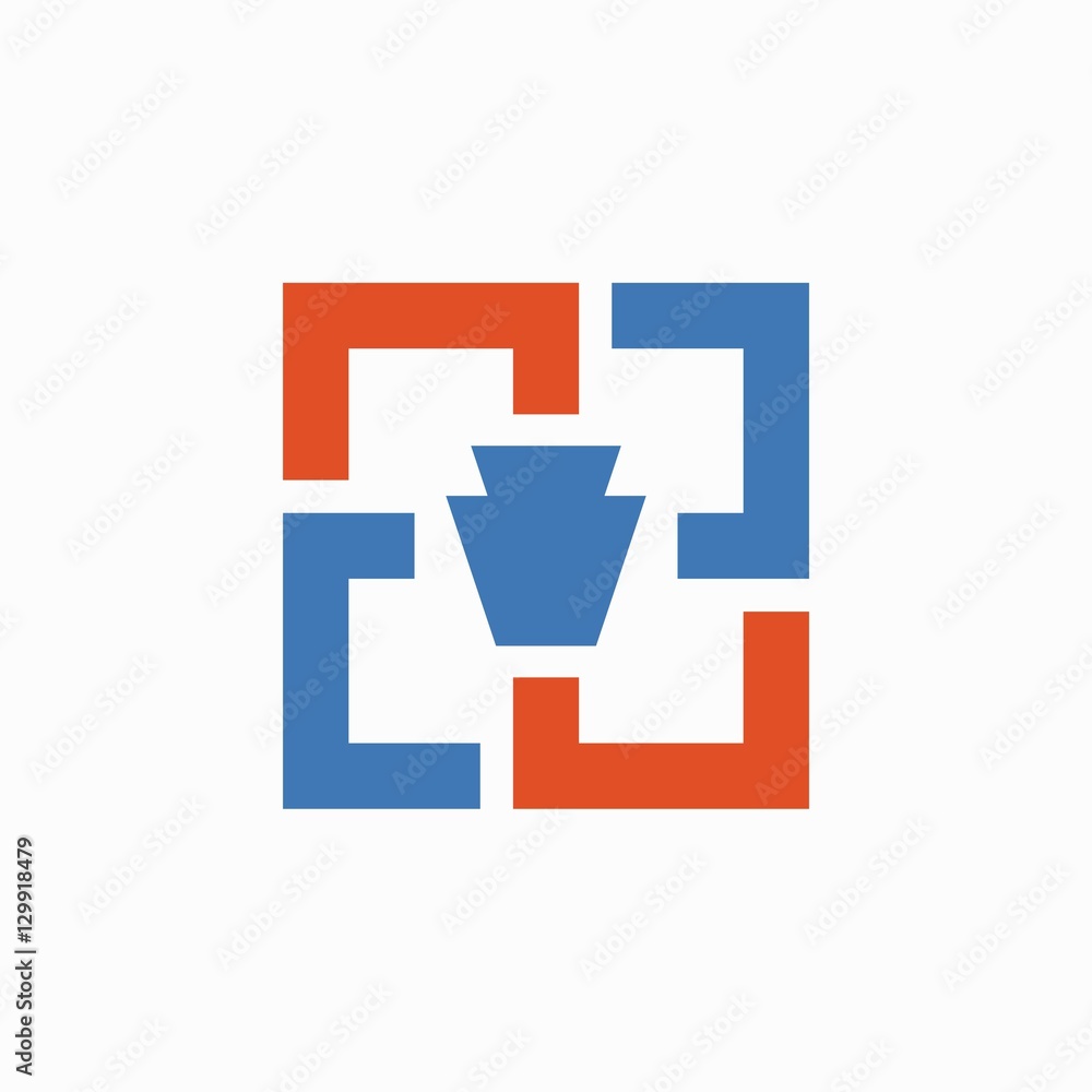 Abstract square logo design Stock Vector | Adobe Stock