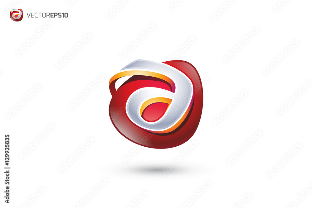 A Logo - Abstract Letter A 3D Logo Stock Vector | Adobe Stock