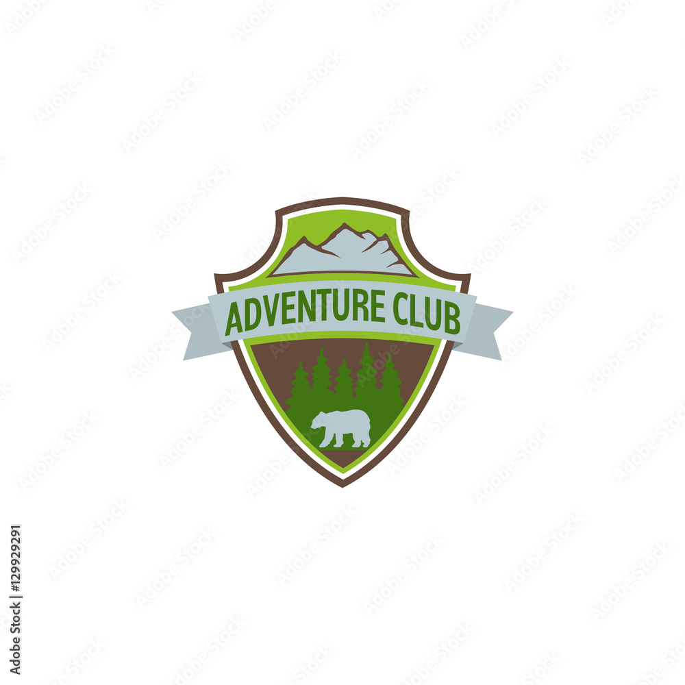 Logo, emblem Adventure club. Stock Vector | Adobe Stock