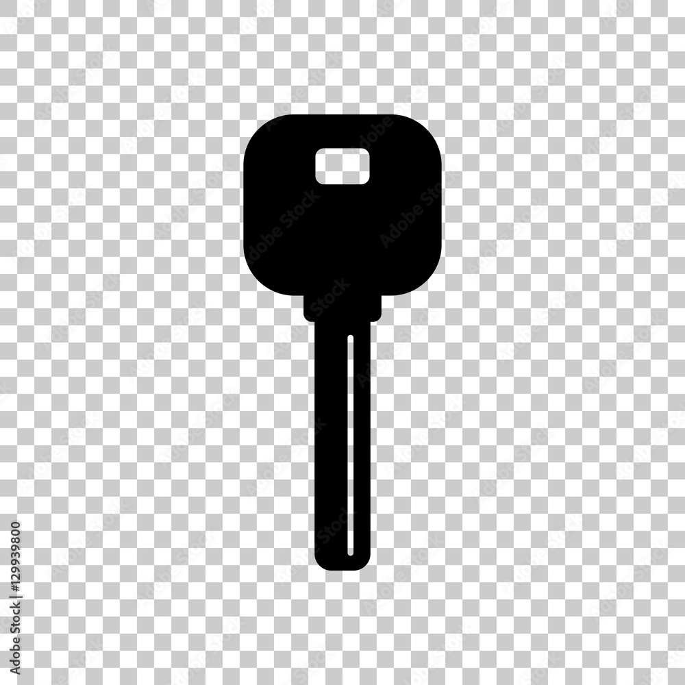 key icon. Black icon on transparent background. Stock Vector | Adobe Stock
