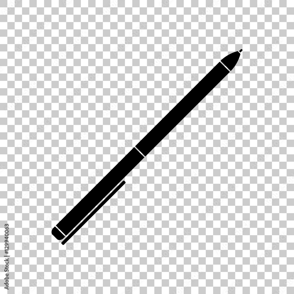 Pen icon. Black icon on transparent background. Stock Vector | Adobe Stock