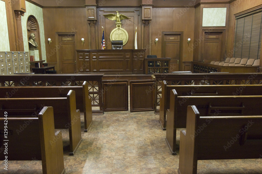 Interior of a courtroom Stock Photo | Adobe Stock