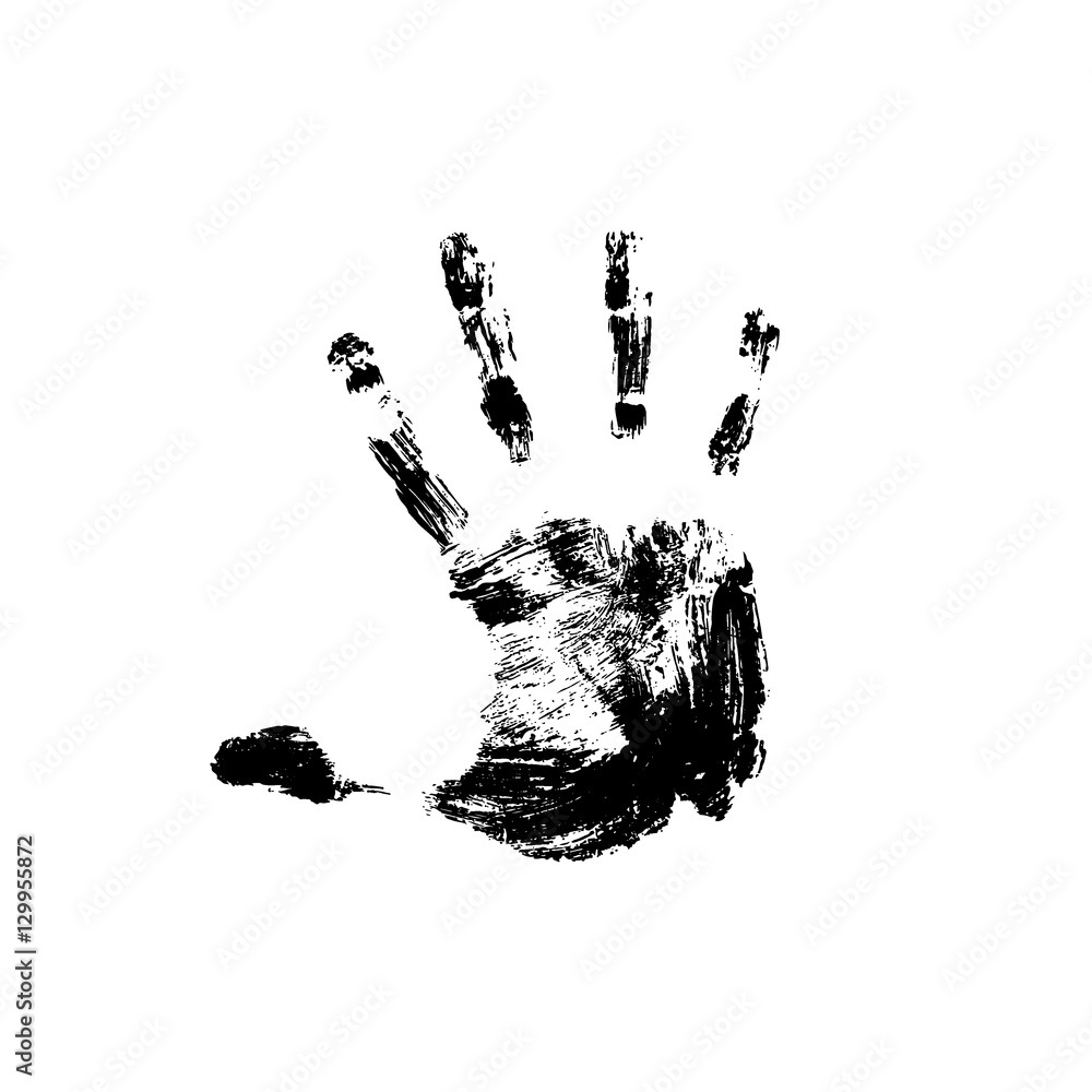 Handprint realistic illustration Stock Vector | Adobe Stock