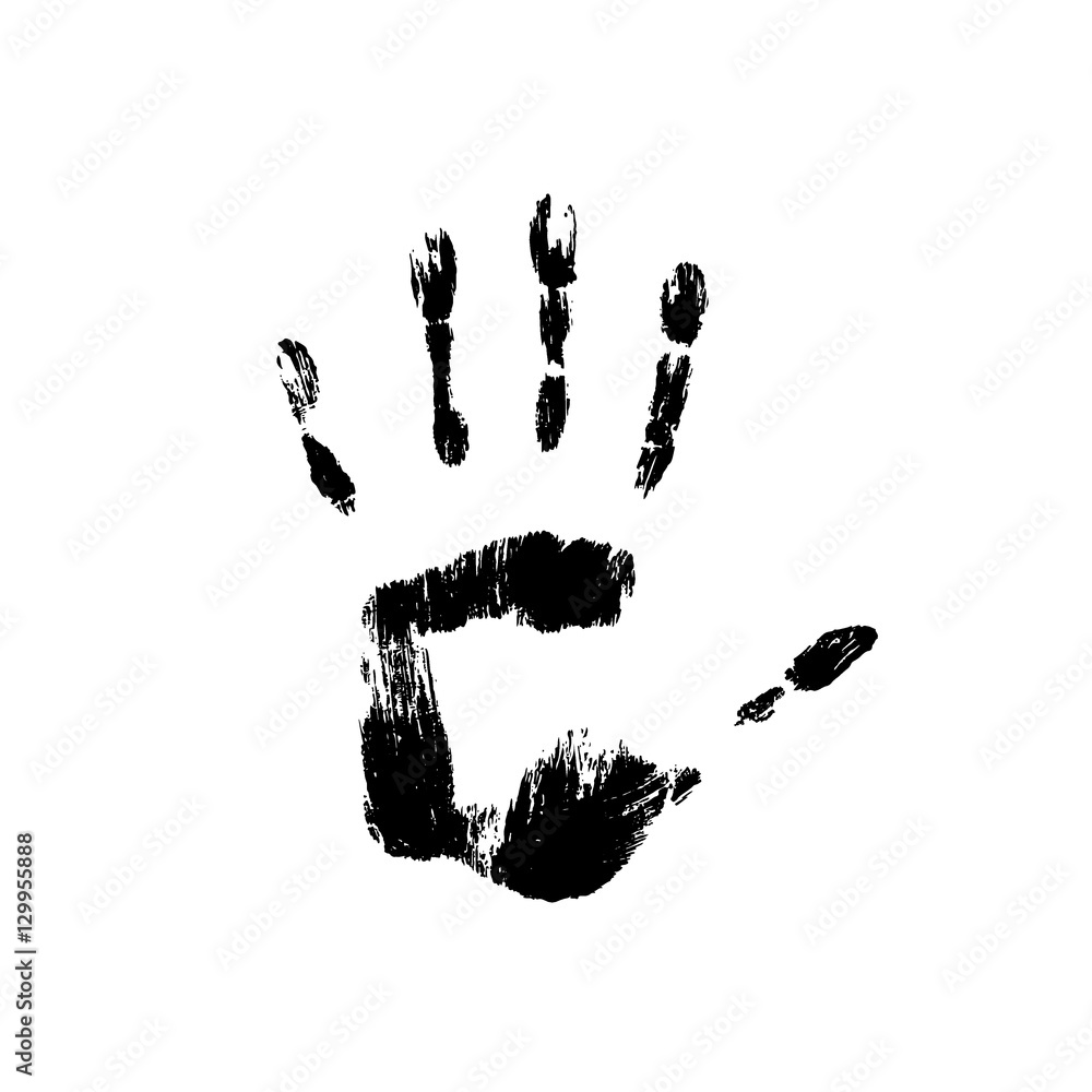 Handprint realistic illustration Stock Vector | Adobe Stock
