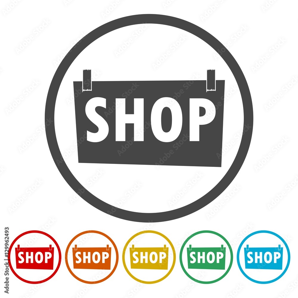 Shop Sign - illustration Stock Vector | Adobe Stock