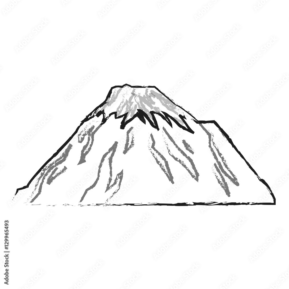 Mountain icon. China cultura asia chinese theme. Isolated design ...