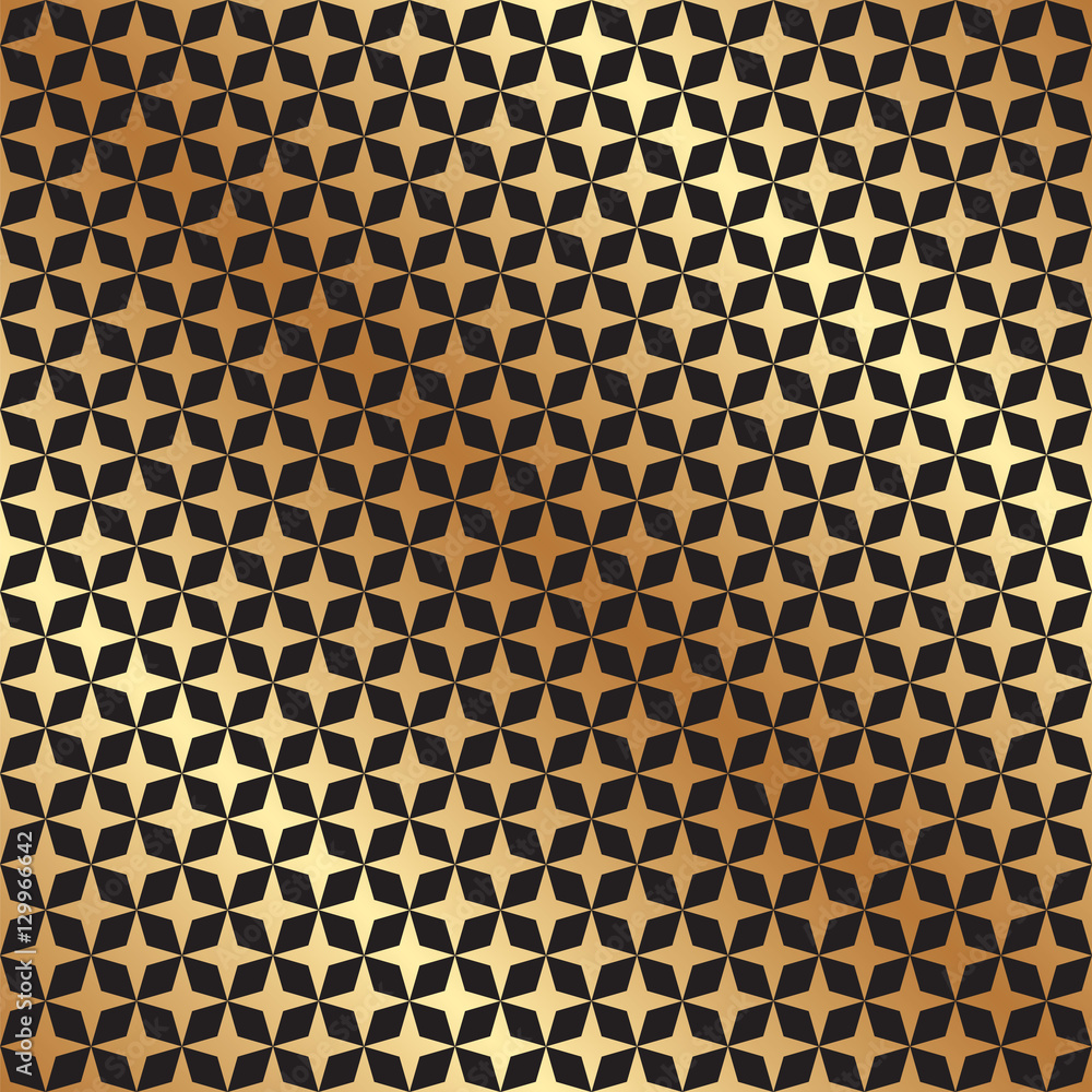 Seamless Gold Star Pattern Background Stock Vector | Adobe Stock