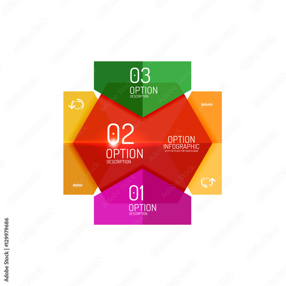 Paper infographic layout design templates Stock Vector | Adobe Stock