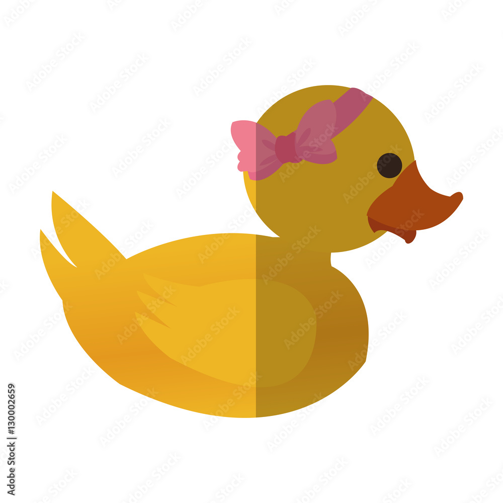 Toy duck cartoon icon. Childhood play cute and game theme. Isolated ...