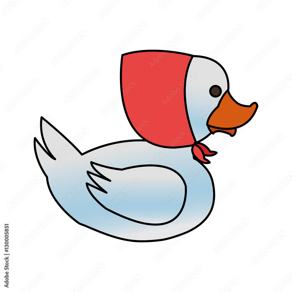 Toy duck cartoon icon. Childhood play cute and game theme. Isolated ...