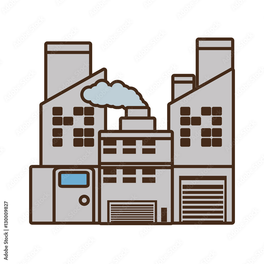 cartoon manufacture building pollution pipes vector illustration eps 10 ...