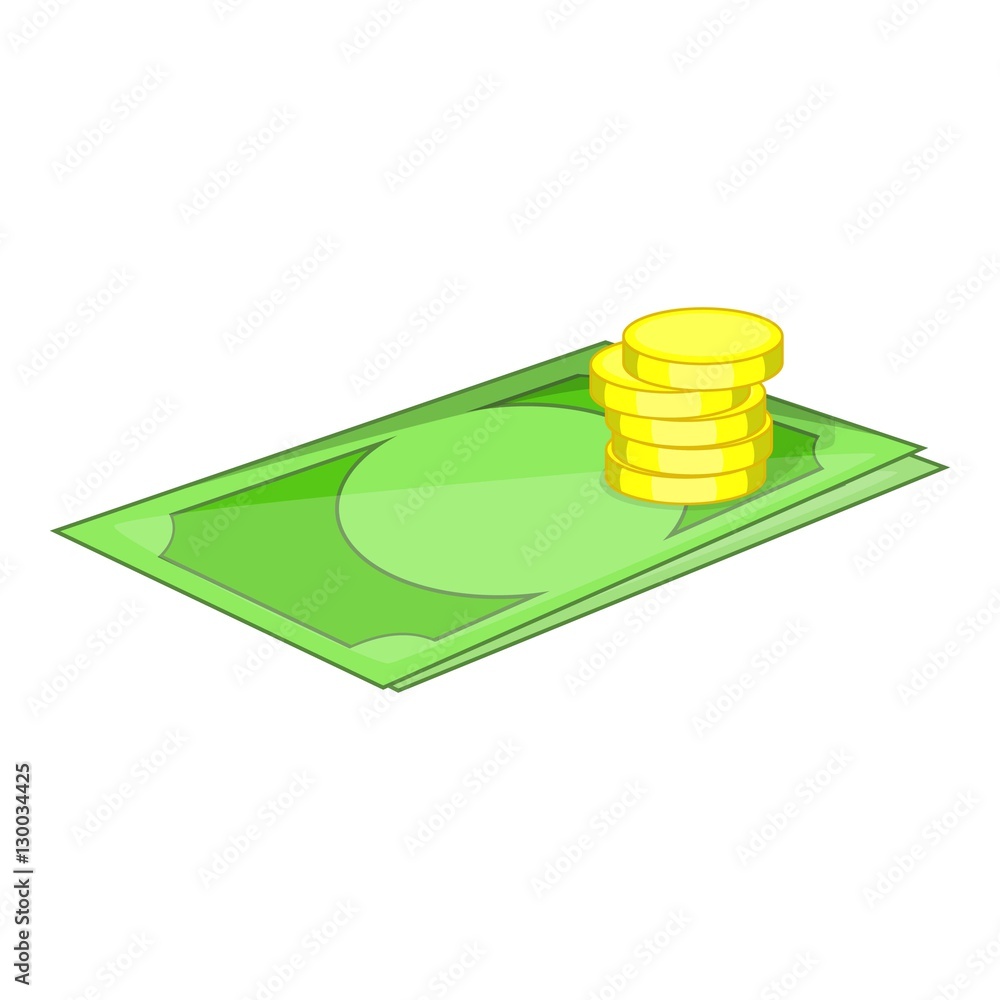 Money icon. Cartoon illustration of money vector icon for web Stock ...