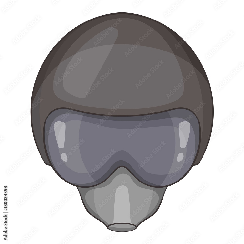Pilot helmet icon. Cartoon illustration of pilot helmet vector icon for ...