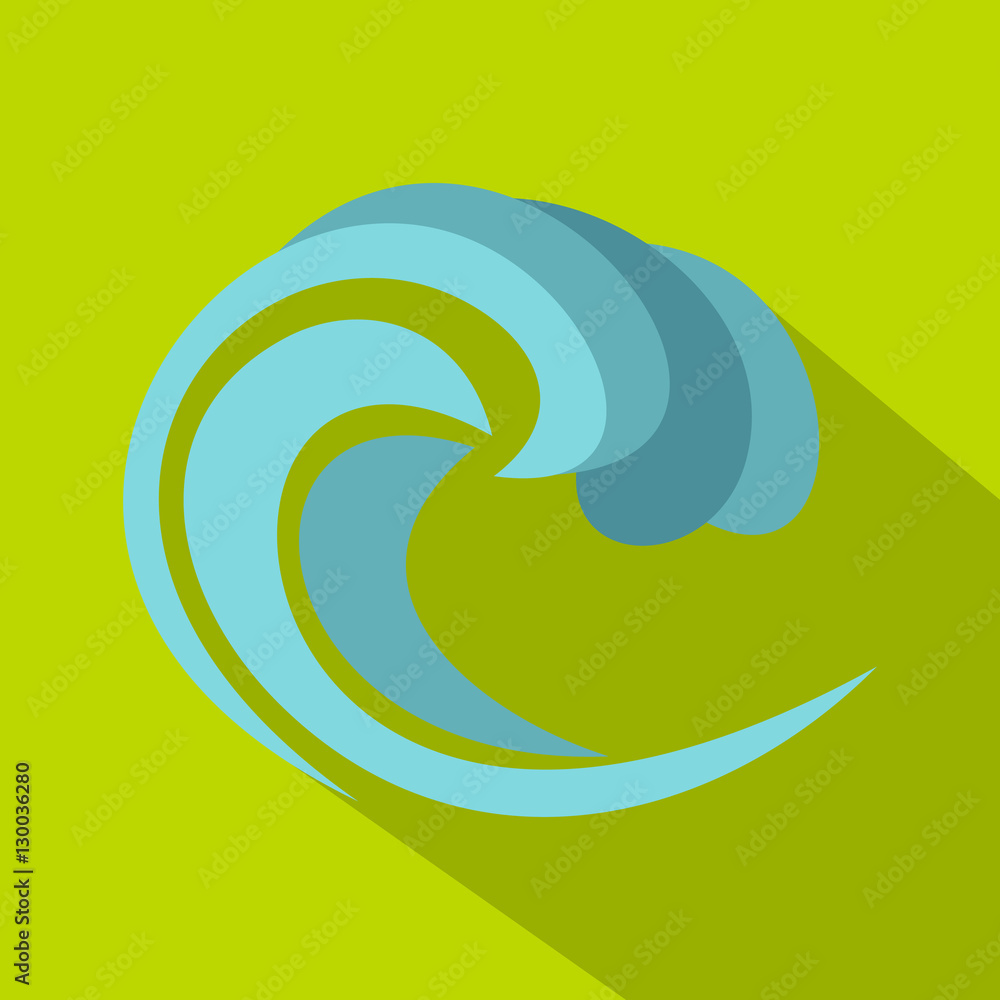 Round wave icon. Cartoon illustration of round wave vector icon for web ...