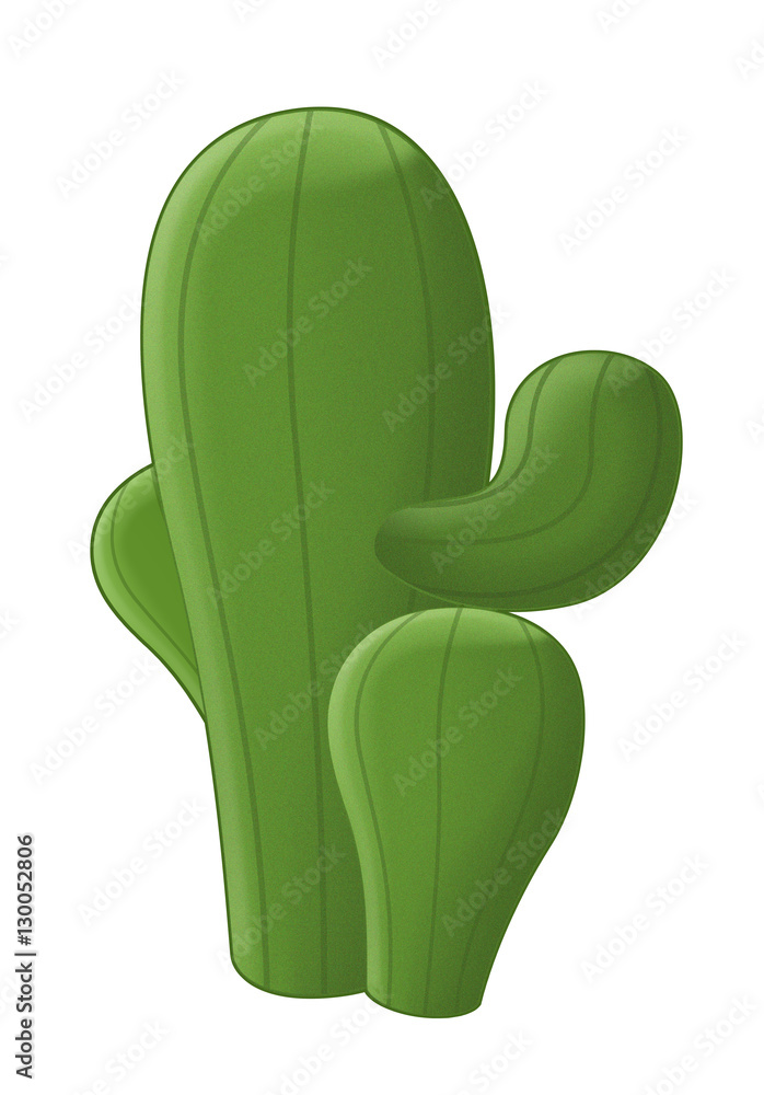 Cartoon cactus - isolated - illustration for children Stock ...