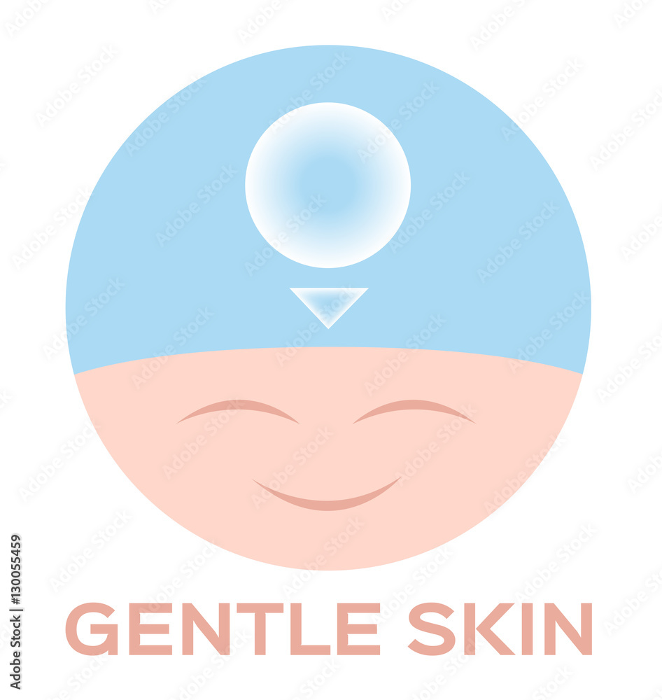 gentle for skin icon vector . happy skin Stock Vector | Adobe Stock