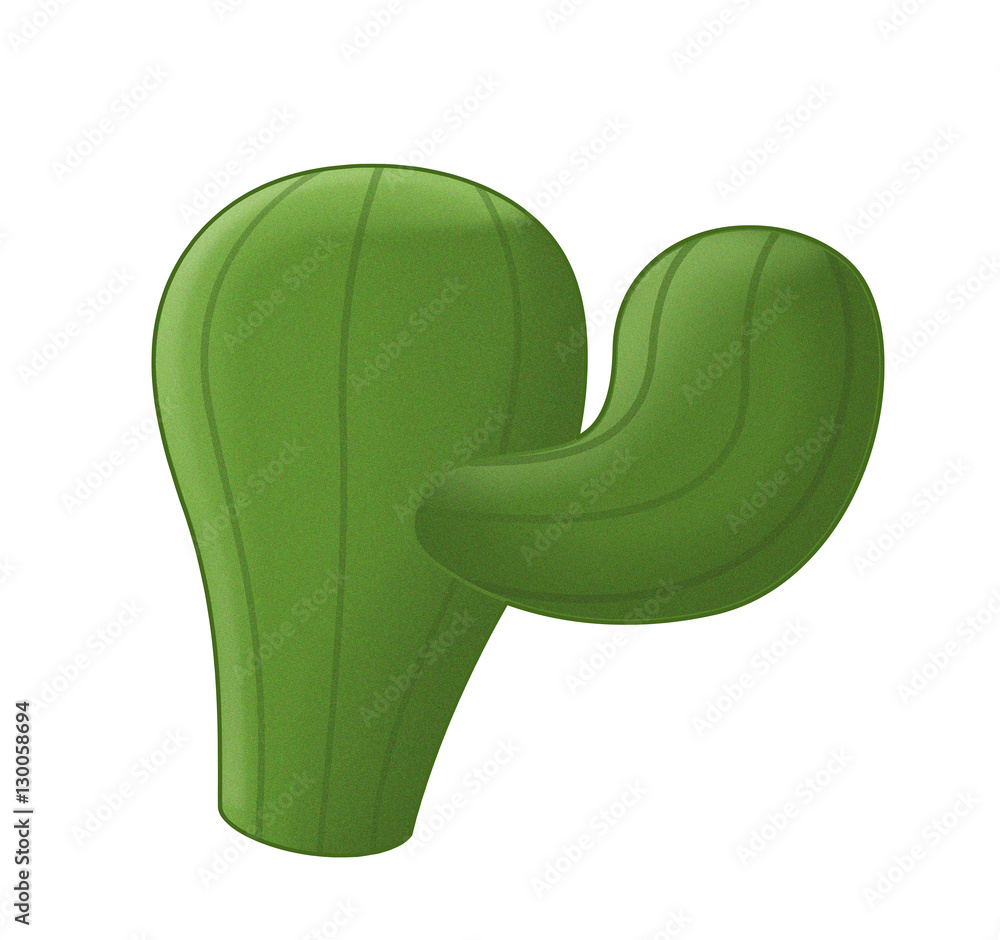Cartoon cactus - isolated - illustration for children Stock ...
