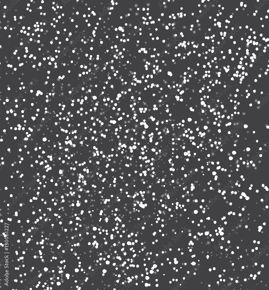 Snow on gray background Abstract Christmas and New Year. Vector Stock ...
