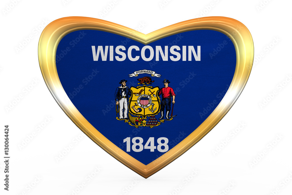 Flag of the US state of Wisconsin. American patriotic element. USA ...