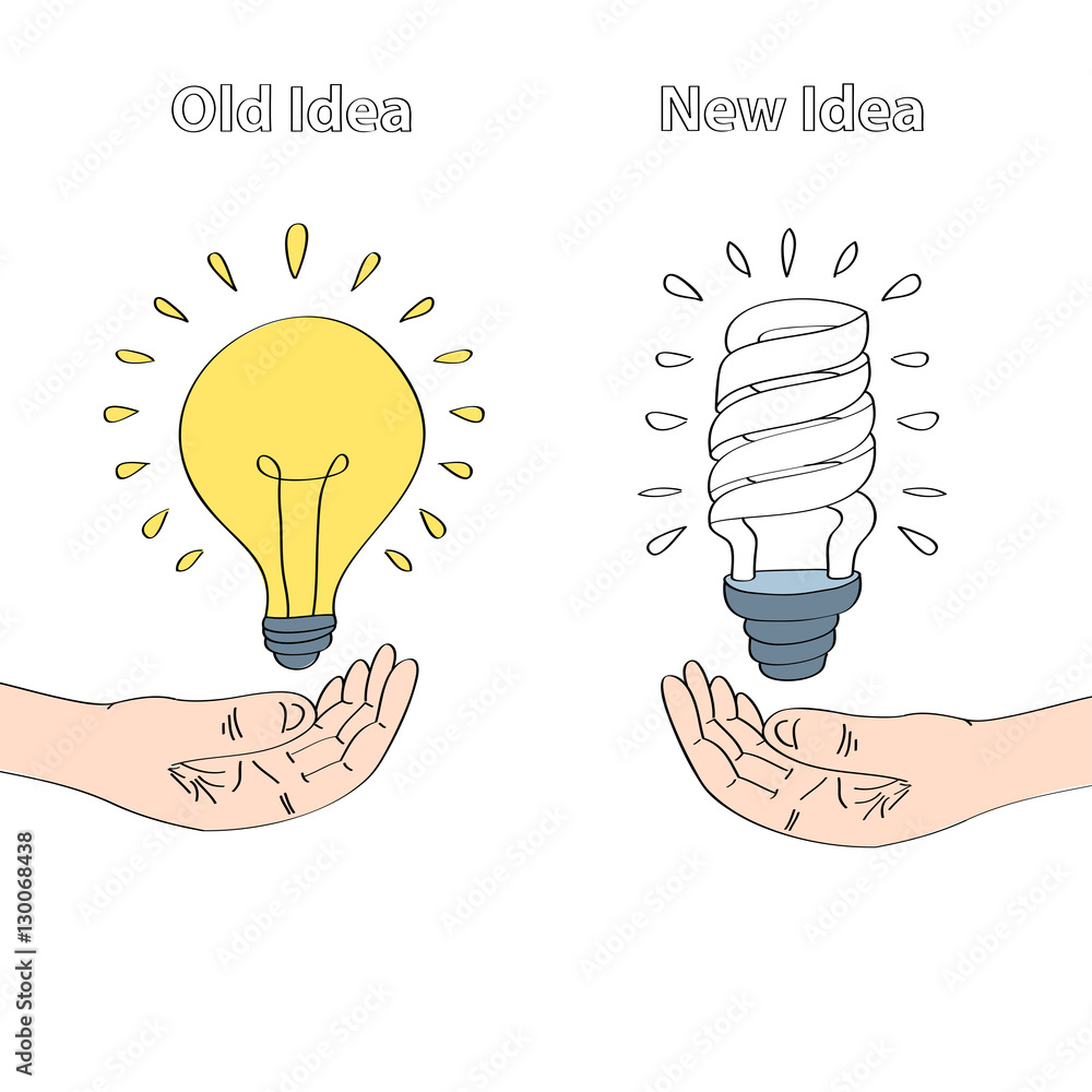New vs old idea concept Stock Vector | Adobe Stock