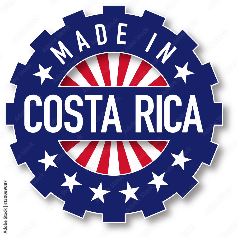 Made in Costa Rica flag color stamp. Vector illustration Stock Vector ...