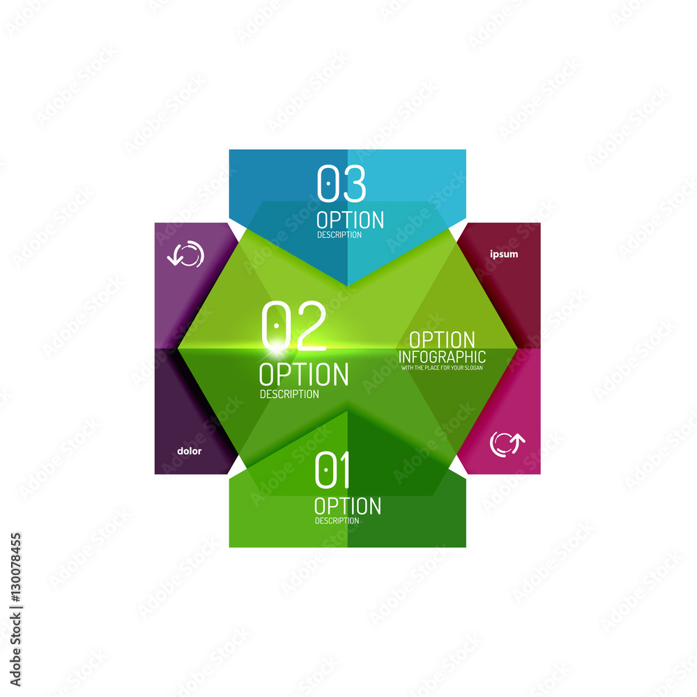 Infographic modern templates - geometric shapes Stock Vector | Adobe Stock