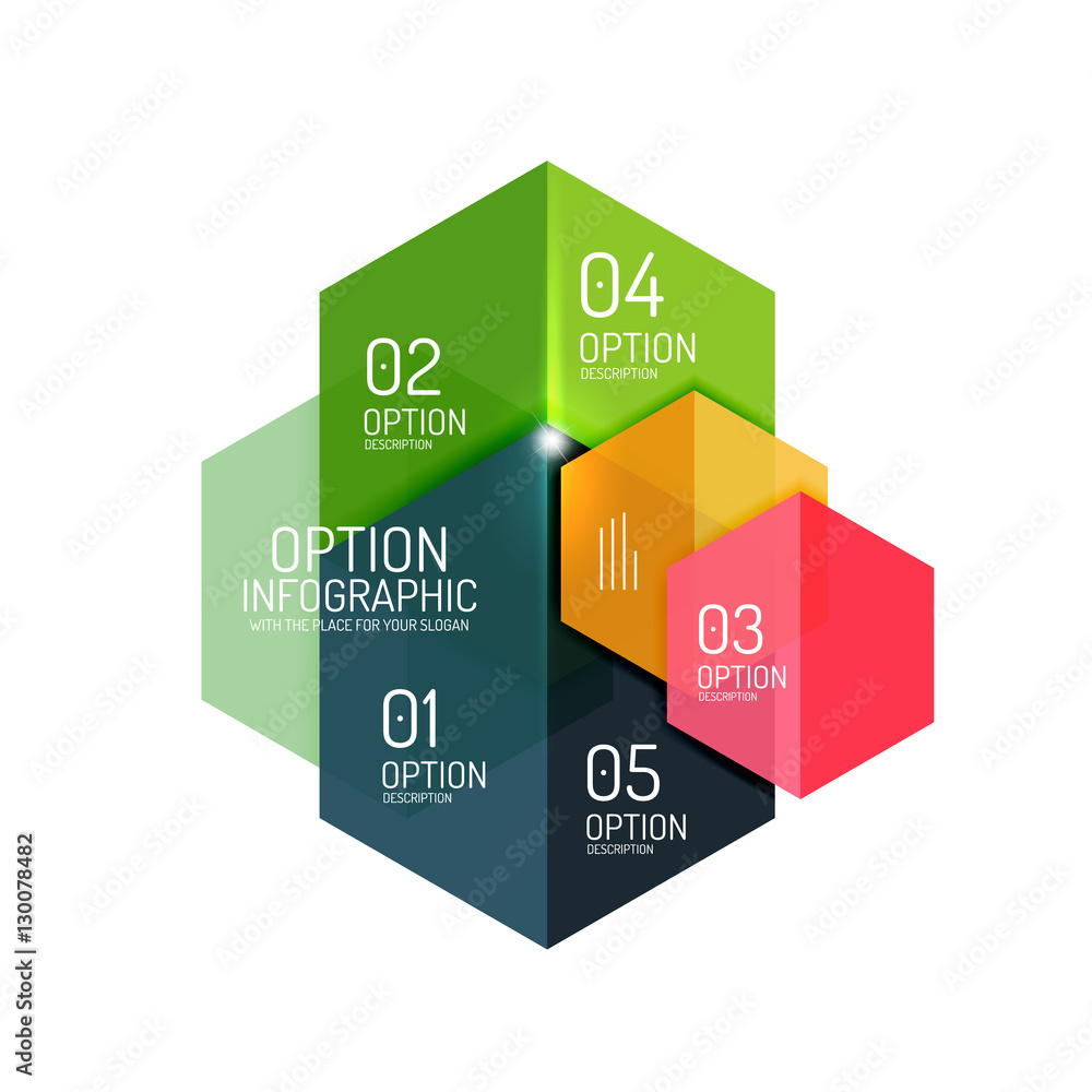 Infographic modern templates - geometric shapes Stock Vector | Adobe Stock