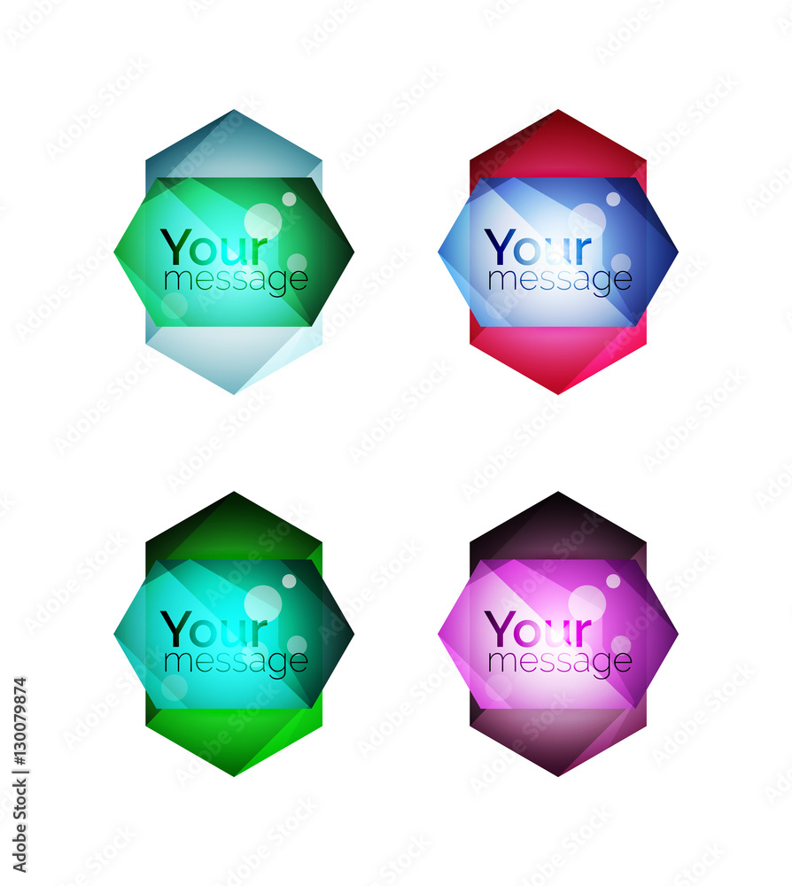 Vector shiny blank web option boxes Stock Vector | Adobe Stock