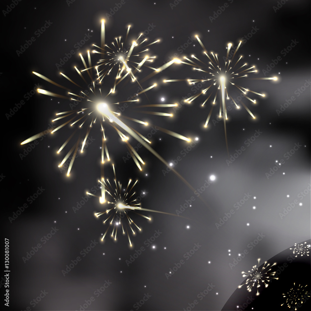 Fireworks. Galaxy. Milky way stars and star-dust in deep space cosmos ...