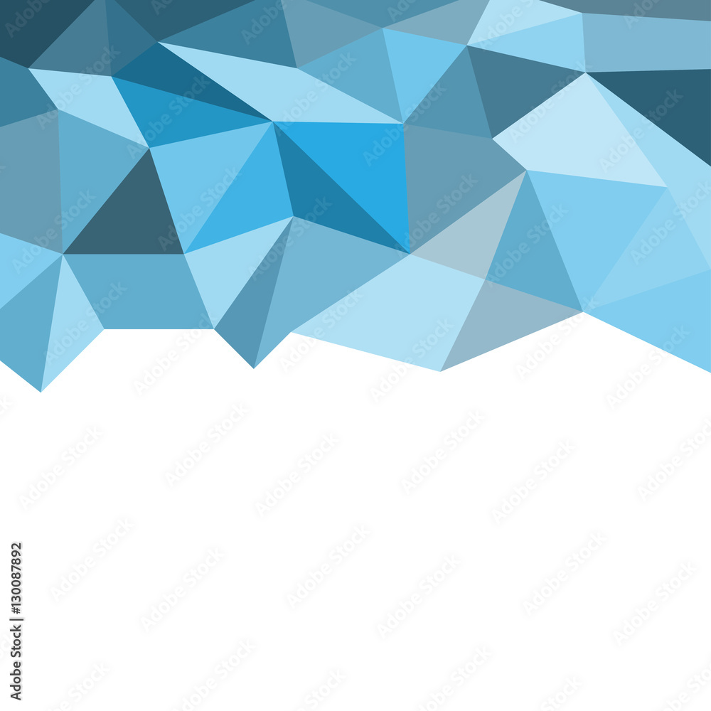 Different shades of blue polygon bacground. The blue polygons layout at ...