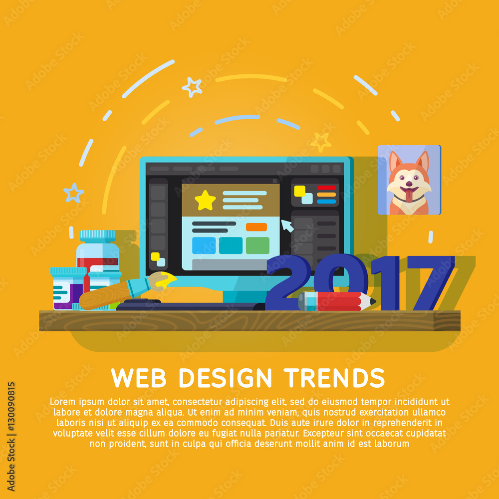 Flat Graphic Design Trend