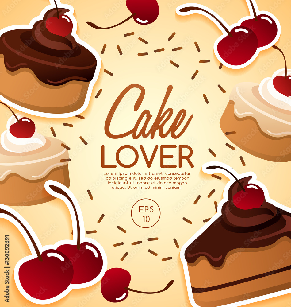 Cake Elements : Vector Illustration Stock Vector | Adobe Stock