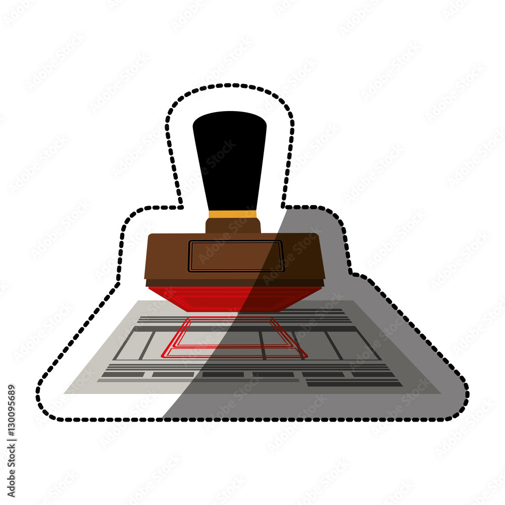 Rubber stamp icon. Banner badge decorative and product theme. Isolated ...