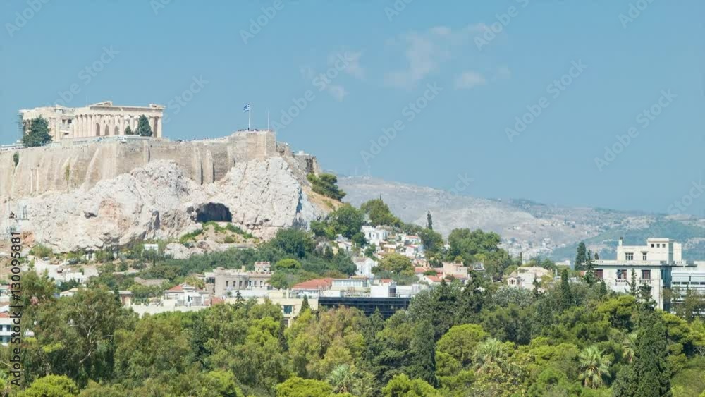 Long Distance Acropolis Hill View in Athens Greece featuring the ...