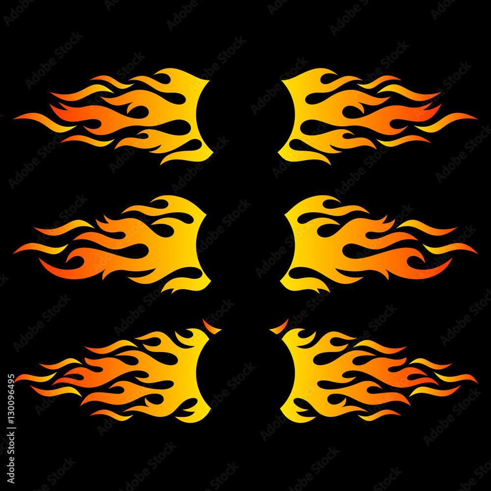 Vector flame design elements logo templates Stock Vector | Adobe Stock