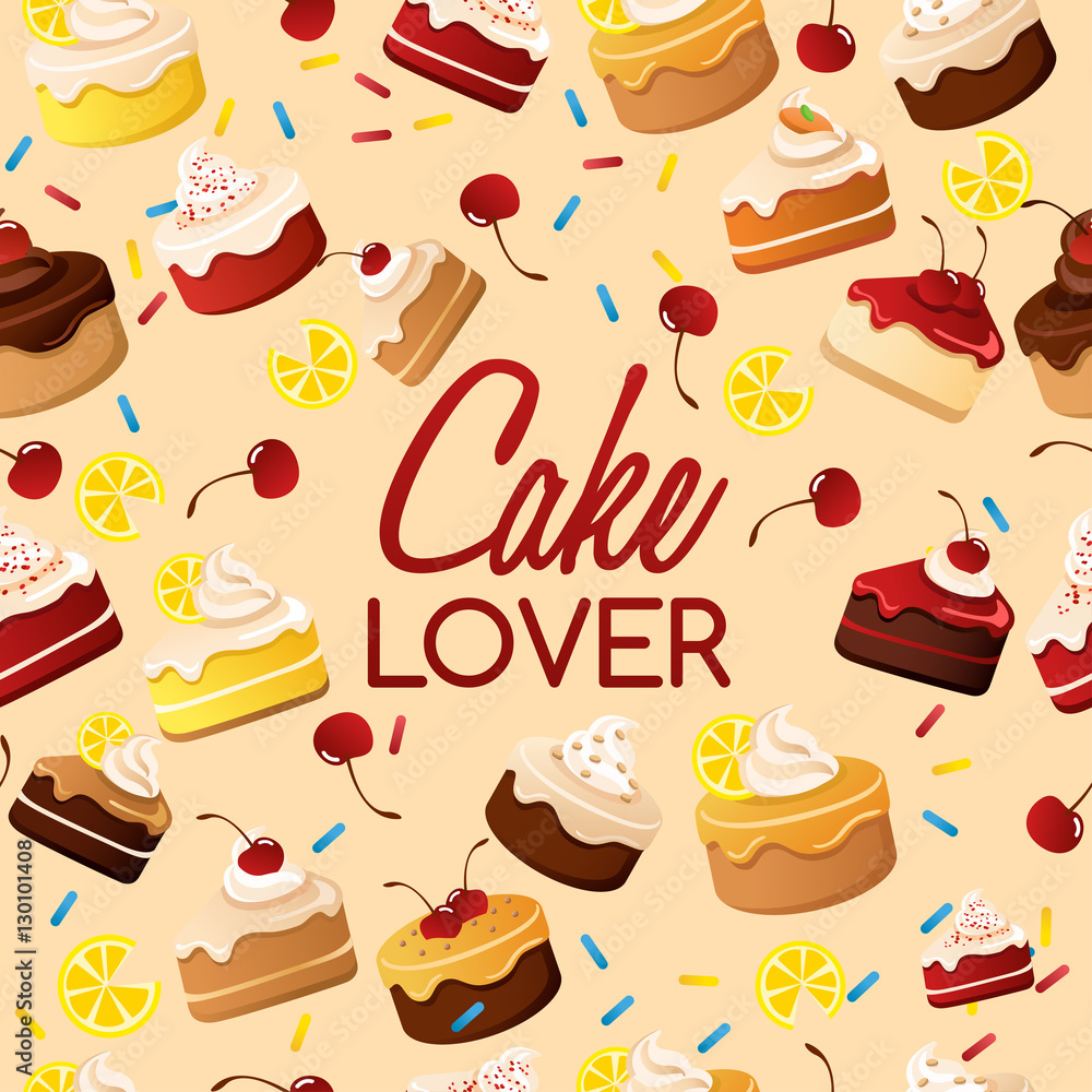 Cake Elements : Vector Illustration Stock Vector | Adobe Stock