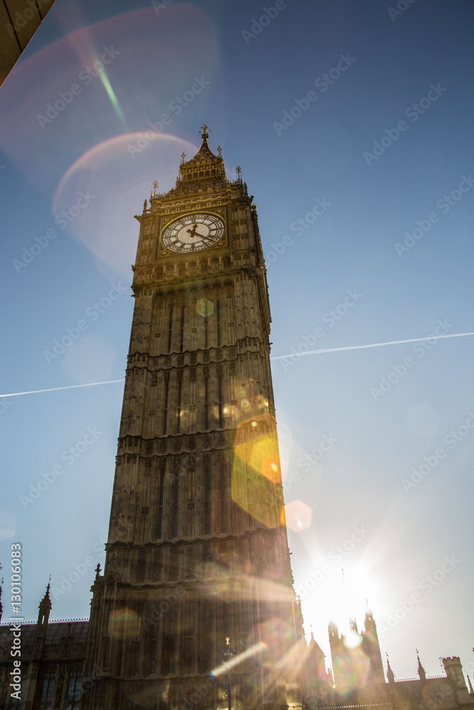 Big Ben Sun Burst Stock Photo | Adobe Stock