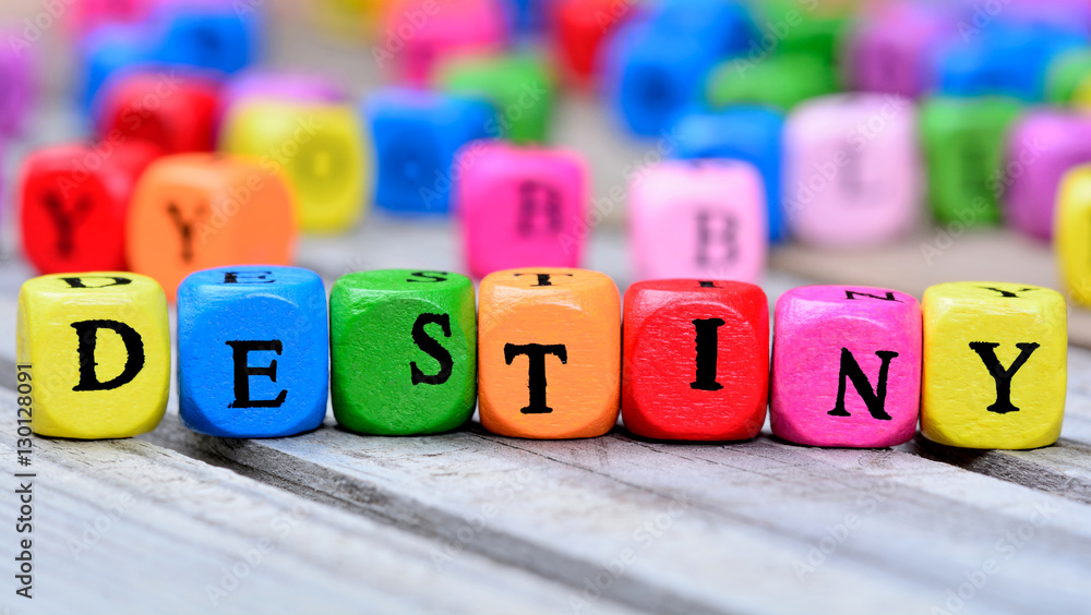 Destiny word on table Stock Photo | Adobe Stock
