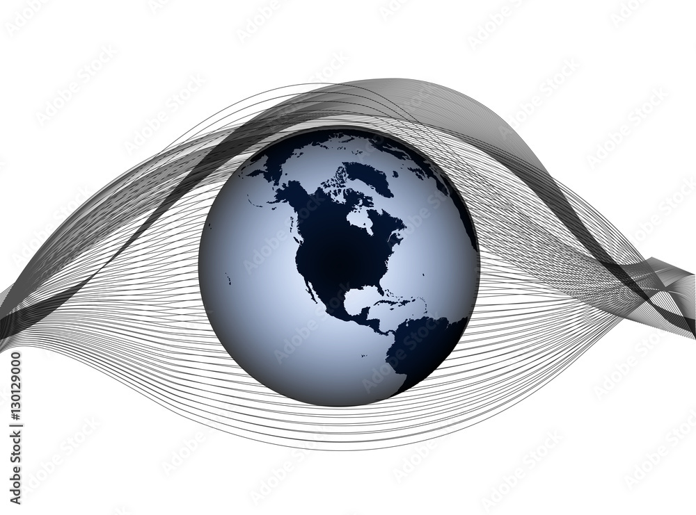 logo with planet earth Stock Vector | Adobe Stock