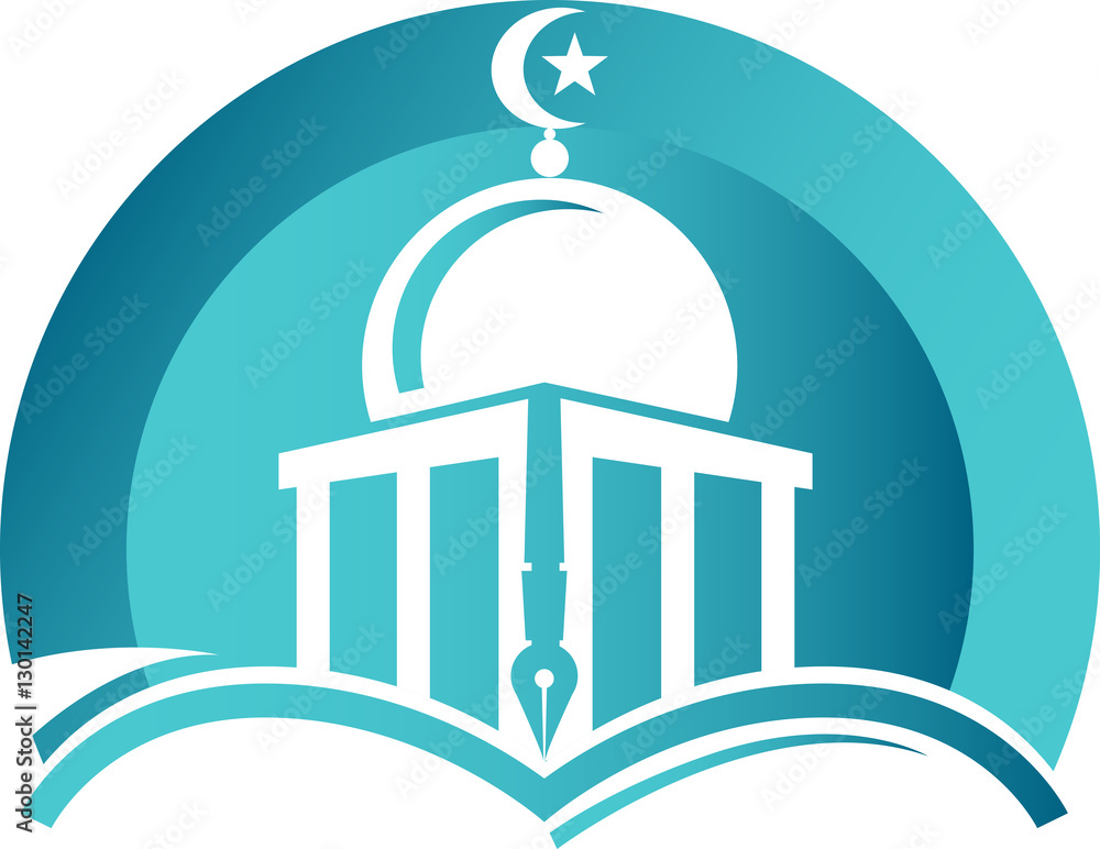 Vector abstract, Islamic learning center logo or symbol Stock Vector ...