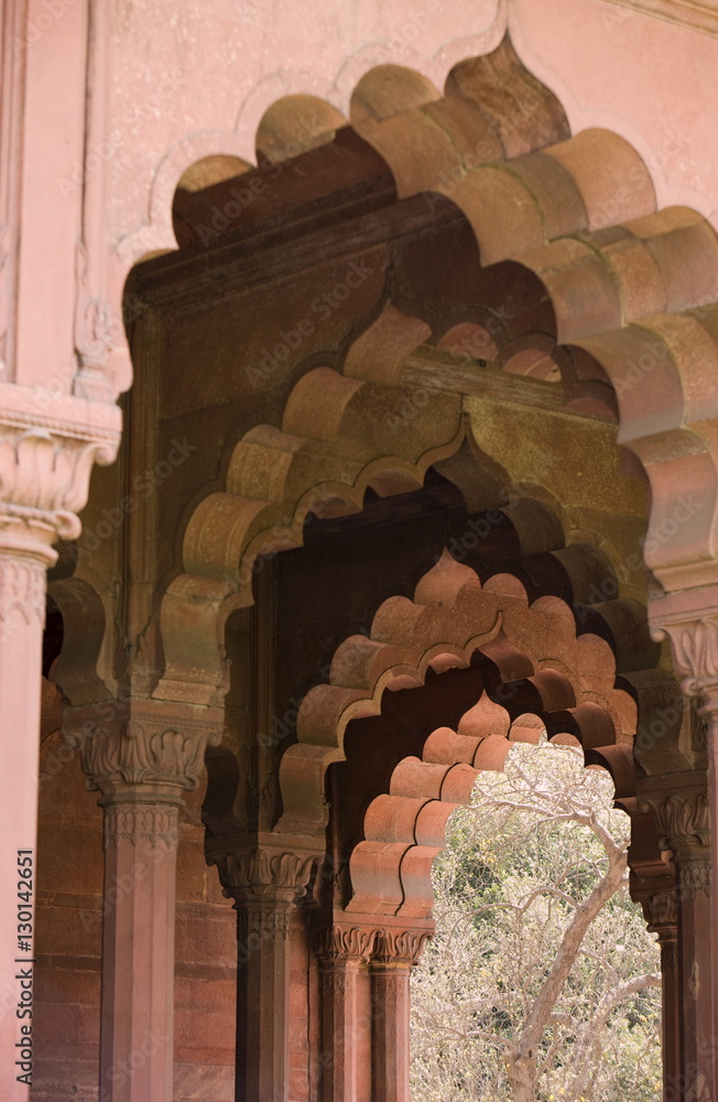The arches of Diwan-i-Aam, Red Fort, Old Delhi Stock Photo | Adobe Stock