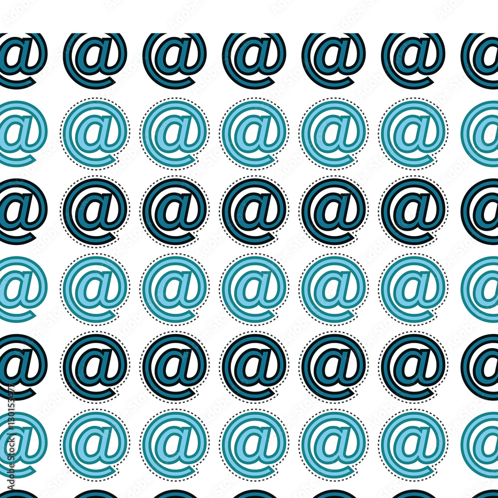 arroba symbol pattern background vector illustration design Stock ...